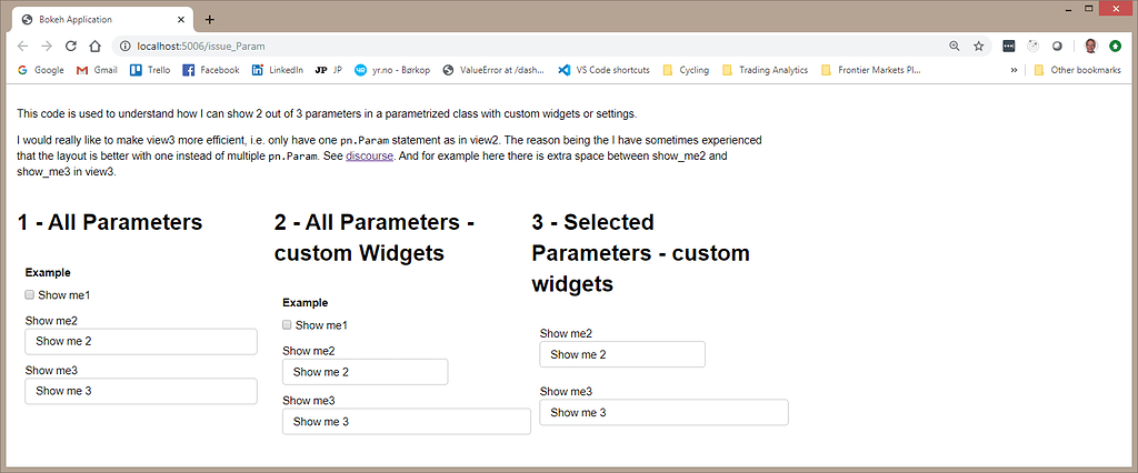 How can I display a subset of parameters of a Parameterized Class using pn.Param? - Panel ...