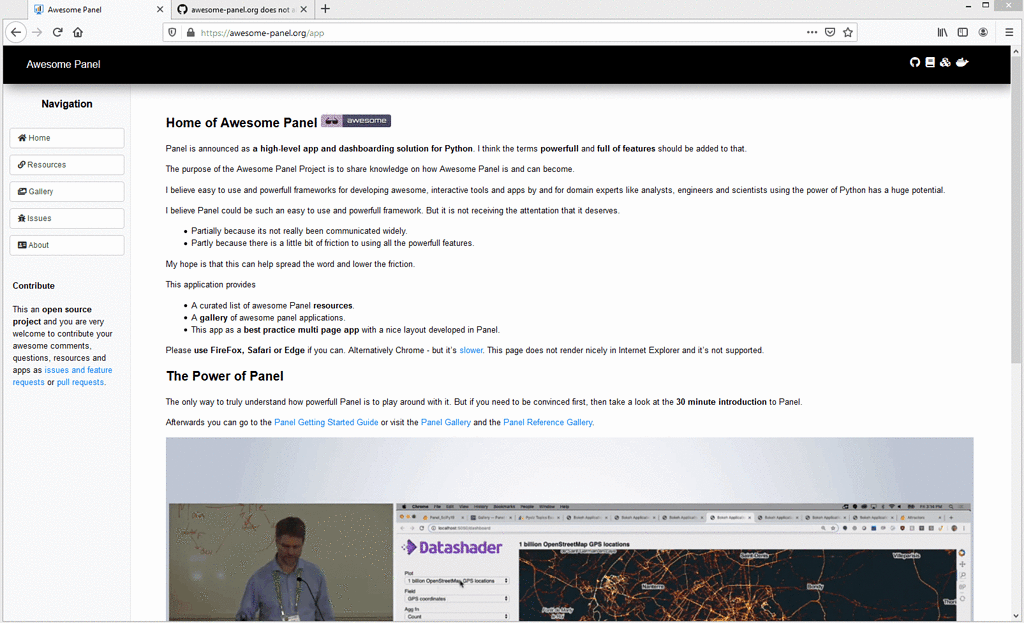 How can I improve awesome-panel.org? - Panel - HoloViz Discourse