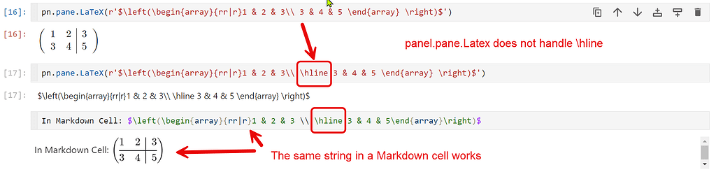 pn.pane.LaTex does not handle \hline in an array environment? - Panel - HoloViz Discourse
