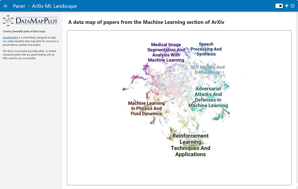 DataMapPlot with Panel - Showcase - HoloViz Discourse