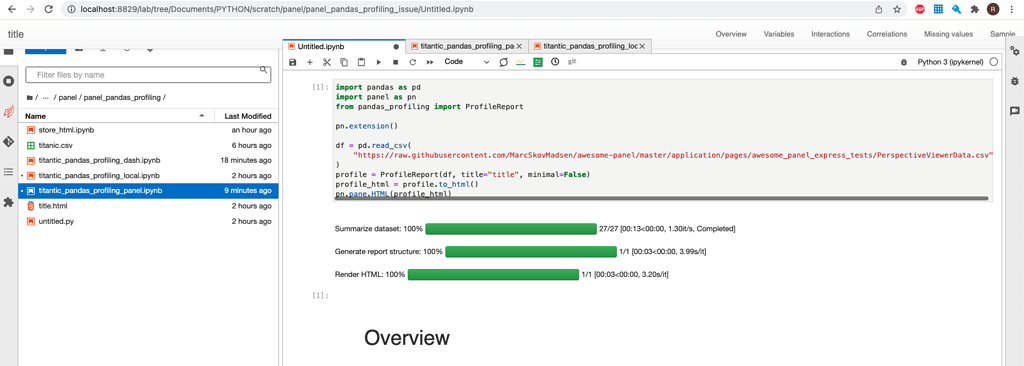 Use of pn.panel.HTML overwrites jupyterlab top bar - Panel - HoloViz ...