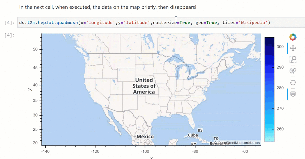 With longitude [0,360] data briefly appears on map, then disappears! Also hover broken ...