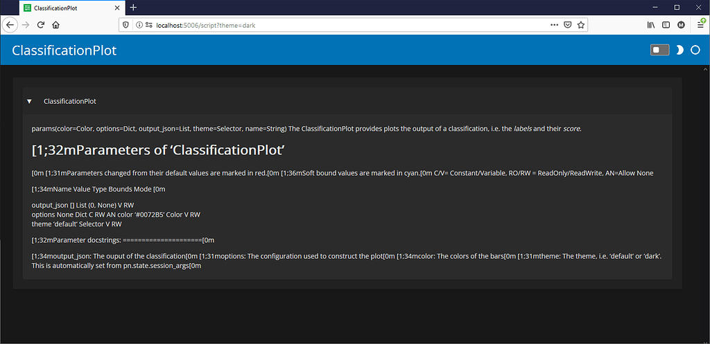 How do I display __doc__ string of Parameterized Class in my Panel App? - Param - HoloViz Discourse