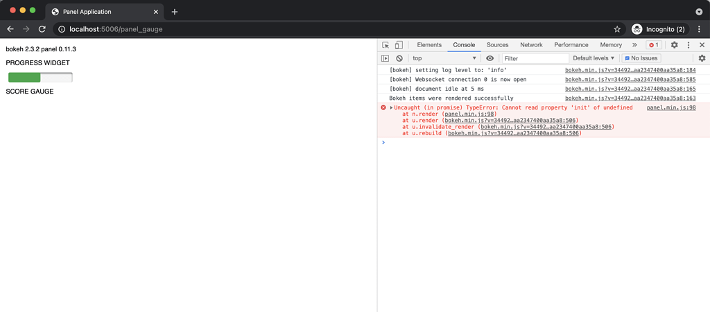 Panel server does not render indicator gauge in certain scenarios - Panel - HoloViz Discourse