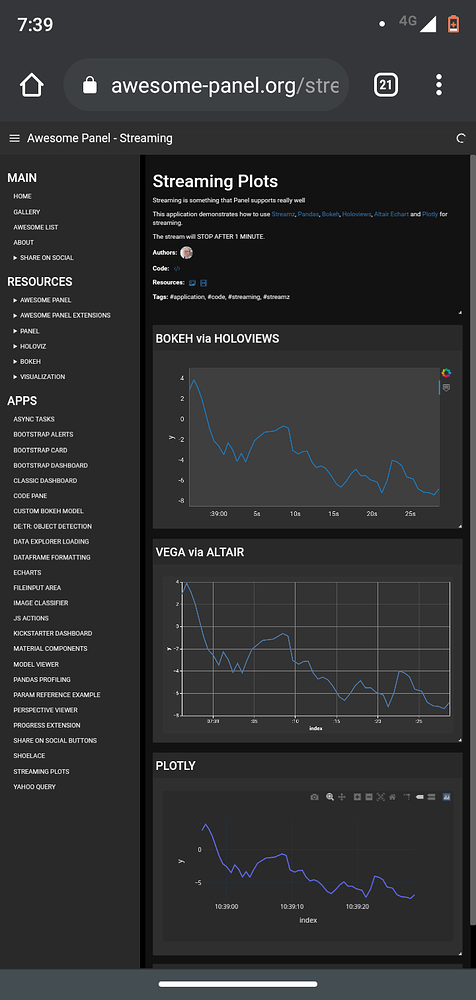 Streaming example - Showcase - HoloViz Discourse