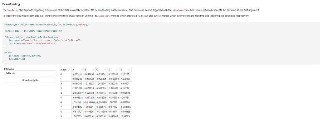 Adding buttons to panel + Datatable - Panel - HoloViz Discourse