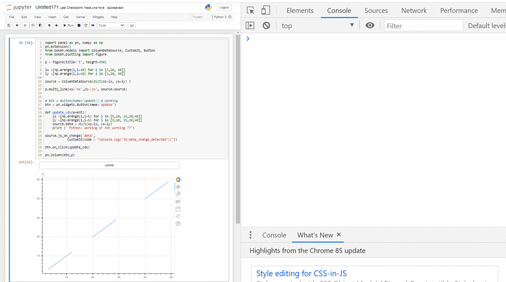 Difference between Bokeh and Panel Button - Panel - HoloViz Discourse